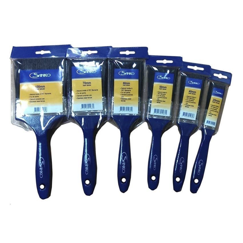 Flat paint brush - FJ-001PB - Lins Enterprise Co.,Ltd. - with wooden handle