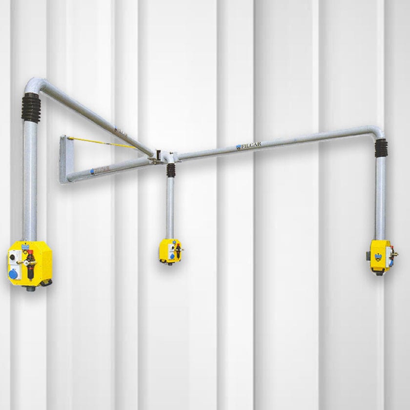 Fixed extraction arm - BP-TRIPLEX - FILCAR - wall-mounted / articulated