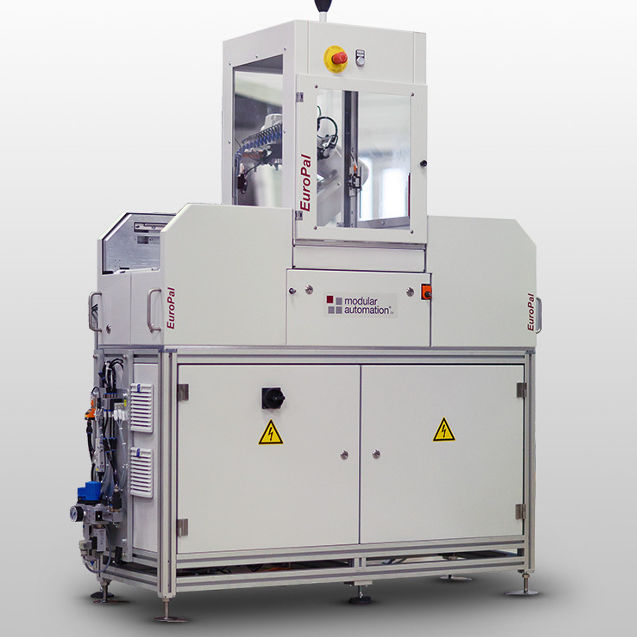 Tray stacker - EuroPal RTS series - modular automation GmbH - workpiece ...