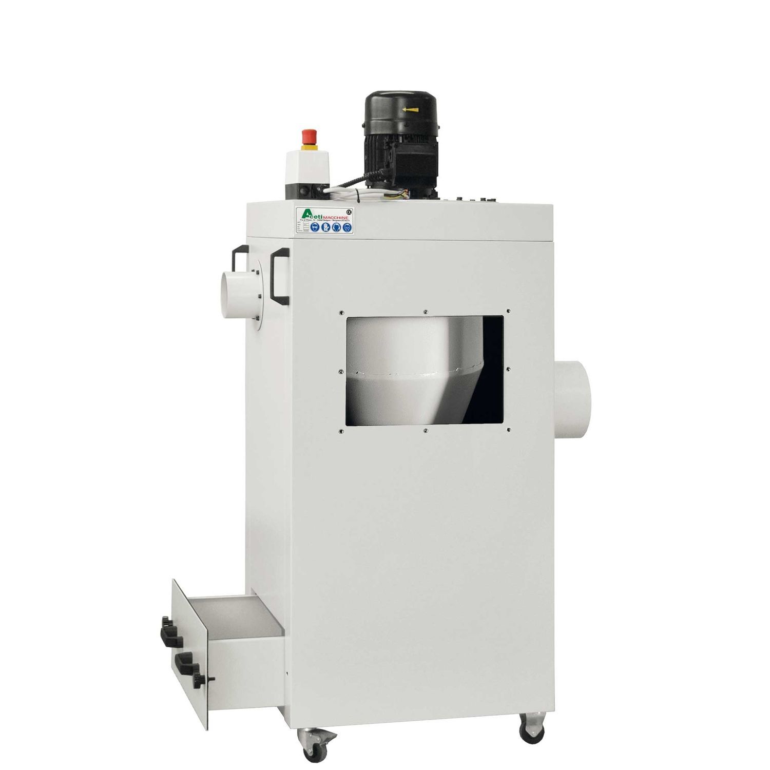 Three-phase dust extractor - ASP.01-HP2 - ACETI MACCHINE - mobile / cyclone