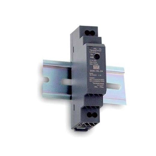 4:1 input voltage range DC-DC converter - DDR-15 series - Mean Well - 2:1 input voltage range ...