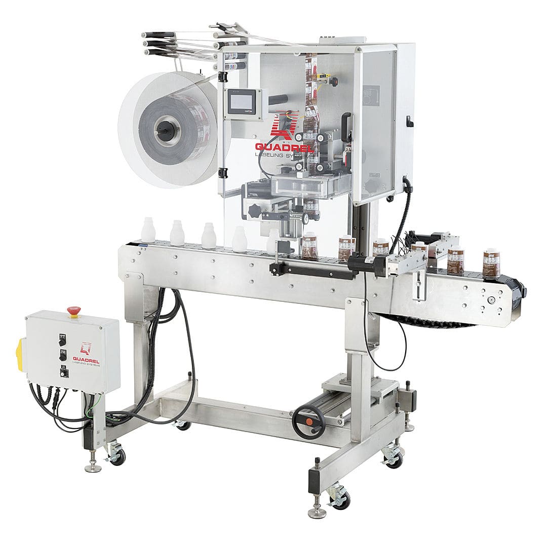 PLC-controlled labeler - SL200 - Quadrel Labeling Systems - for bottles ...