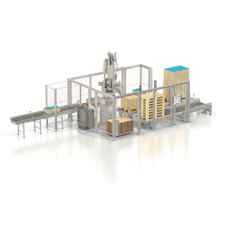 Robotic palletizing cell - EL PAL - SYNERLINK - plastic crates