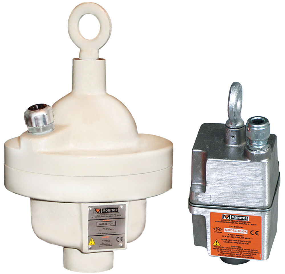 Tilt level switch - TC1, TC3 - Monitor Technologies - for bulk materials