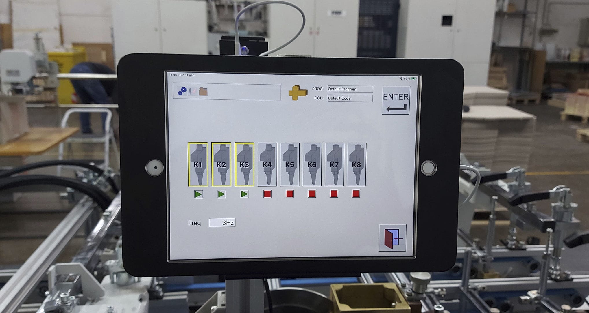 Controller for adhesive application systems - ERO iPad - ERO Gluing Systems