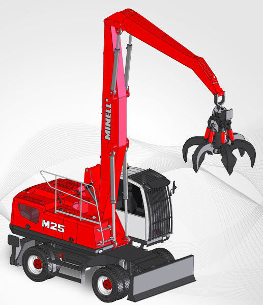 Rubber-tired material handler - M25 - OFFICINE MINELLI SRL - hydraulic