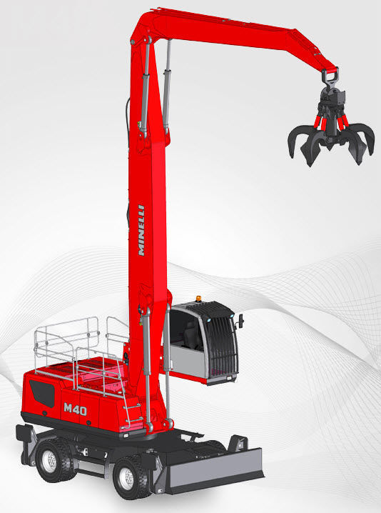 Rubber-tired material handler - M40 - OFFICINE MINELLI SRL - hydraulic