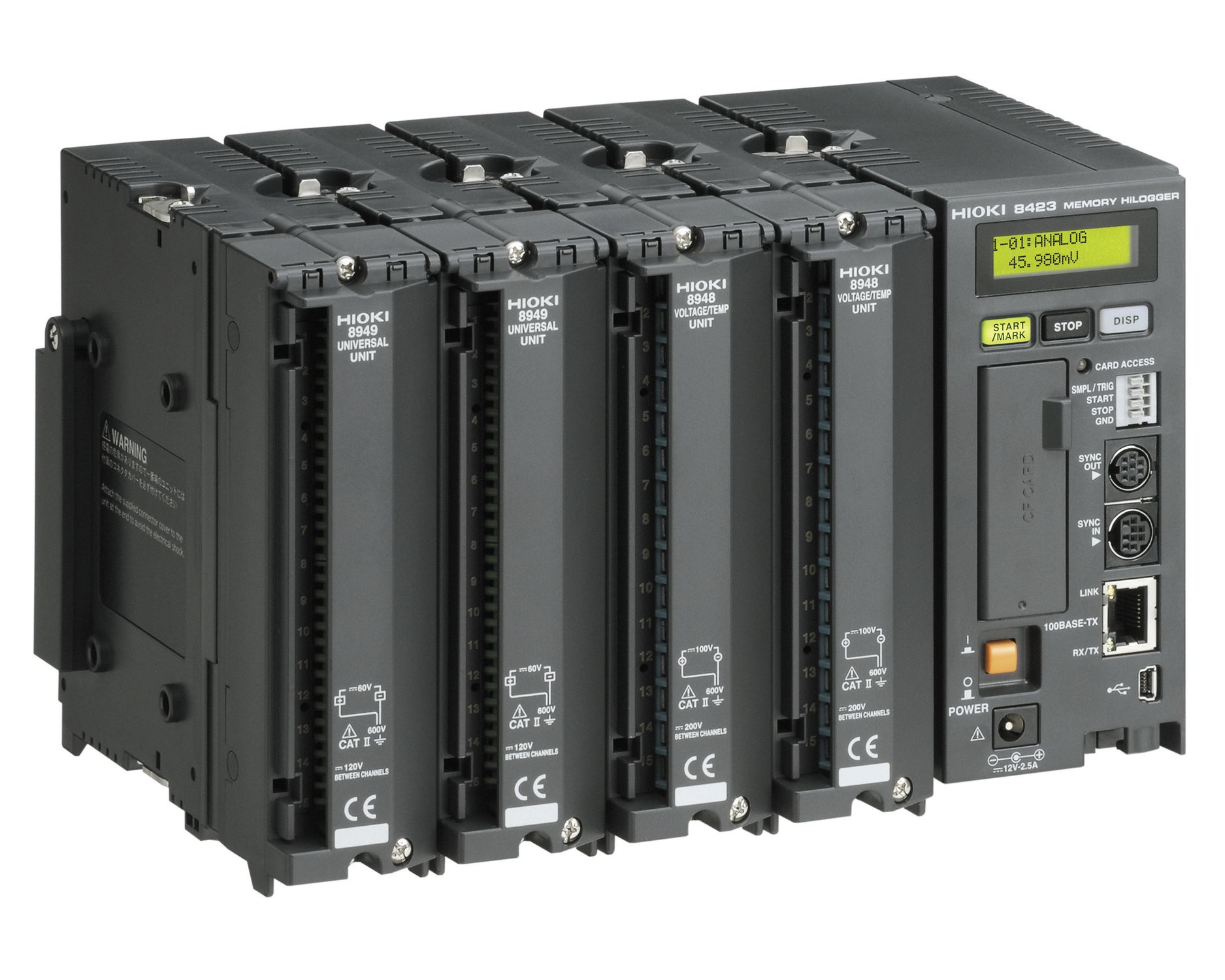 Universal data-logger - ±150mV - ±100V, -200°C ... 2000°C, 0 - 1000M ...