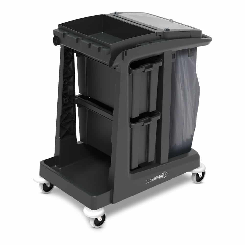 Cleaning trolley - EM2 - Numatic - storage / recycled plastic / heavy-duty