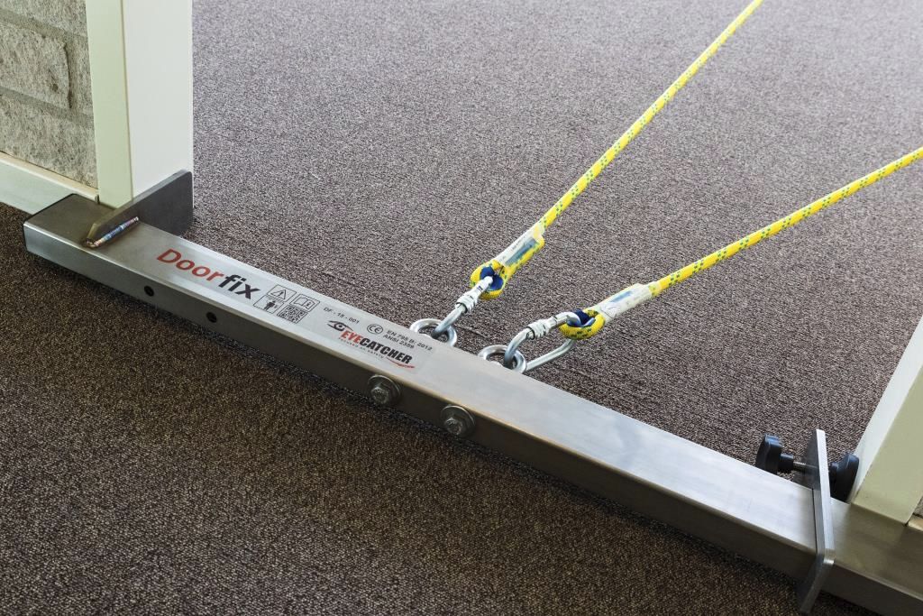 Stainless steel fall arrest anchor - DOORFIX - Eyecatcher BV