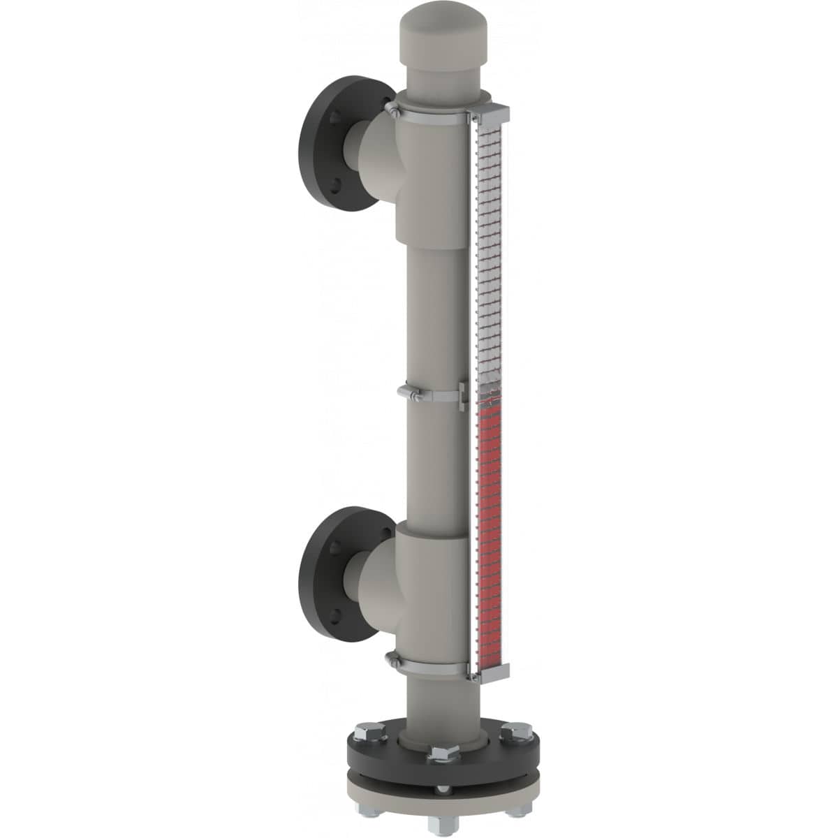 Liquids level indicator - Line - PVDF - WEKA - bypass / magnetic / float