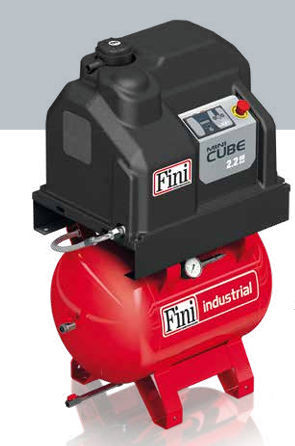 Screw compressor - MiniCube - FINI - air / stationary / oil-lubricated