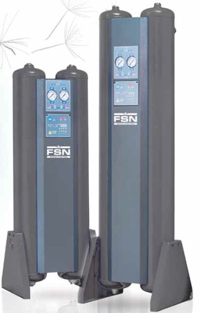 Desiccant compressed air dryer - ARTIC series - FINI - two-stage