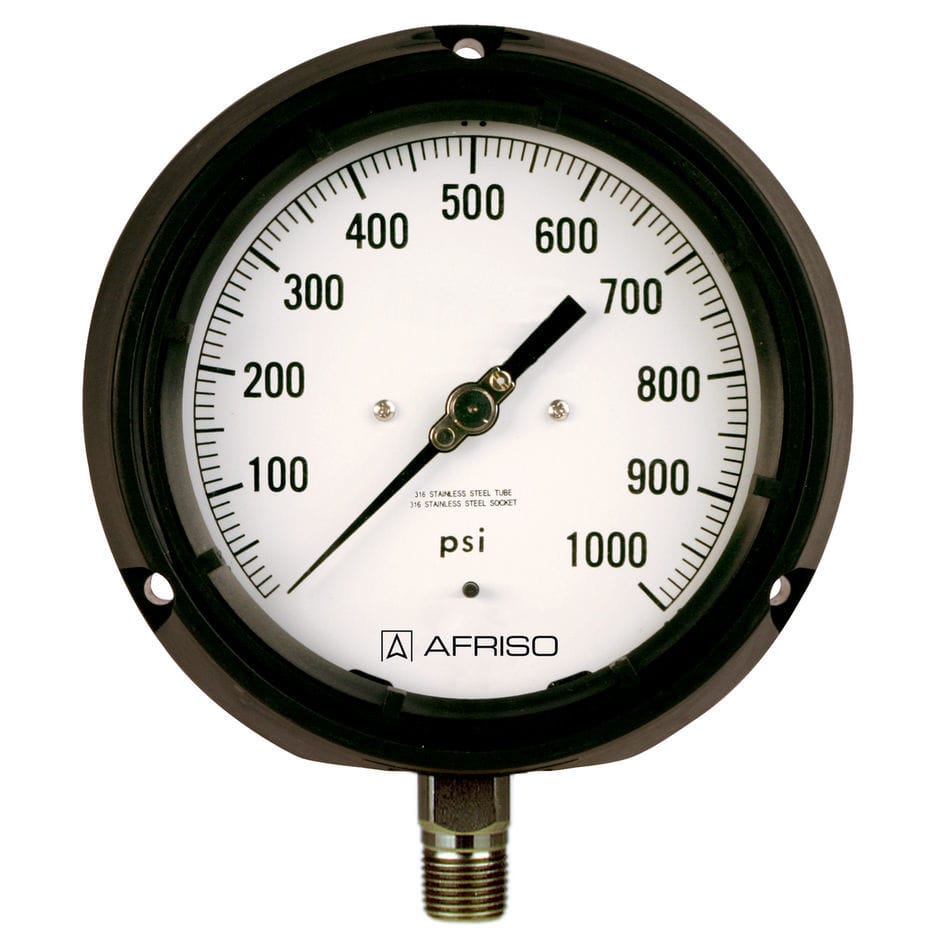Dial pressure gauge - RF130PGGly D601 - AFRISO-EURO-INDEX - glass ...