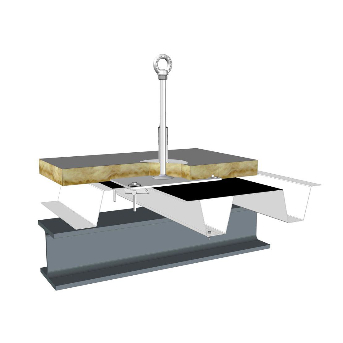 Steel fall arrest anchor - ASP EV 9 series - ST QUADRAT Fall Protection SA