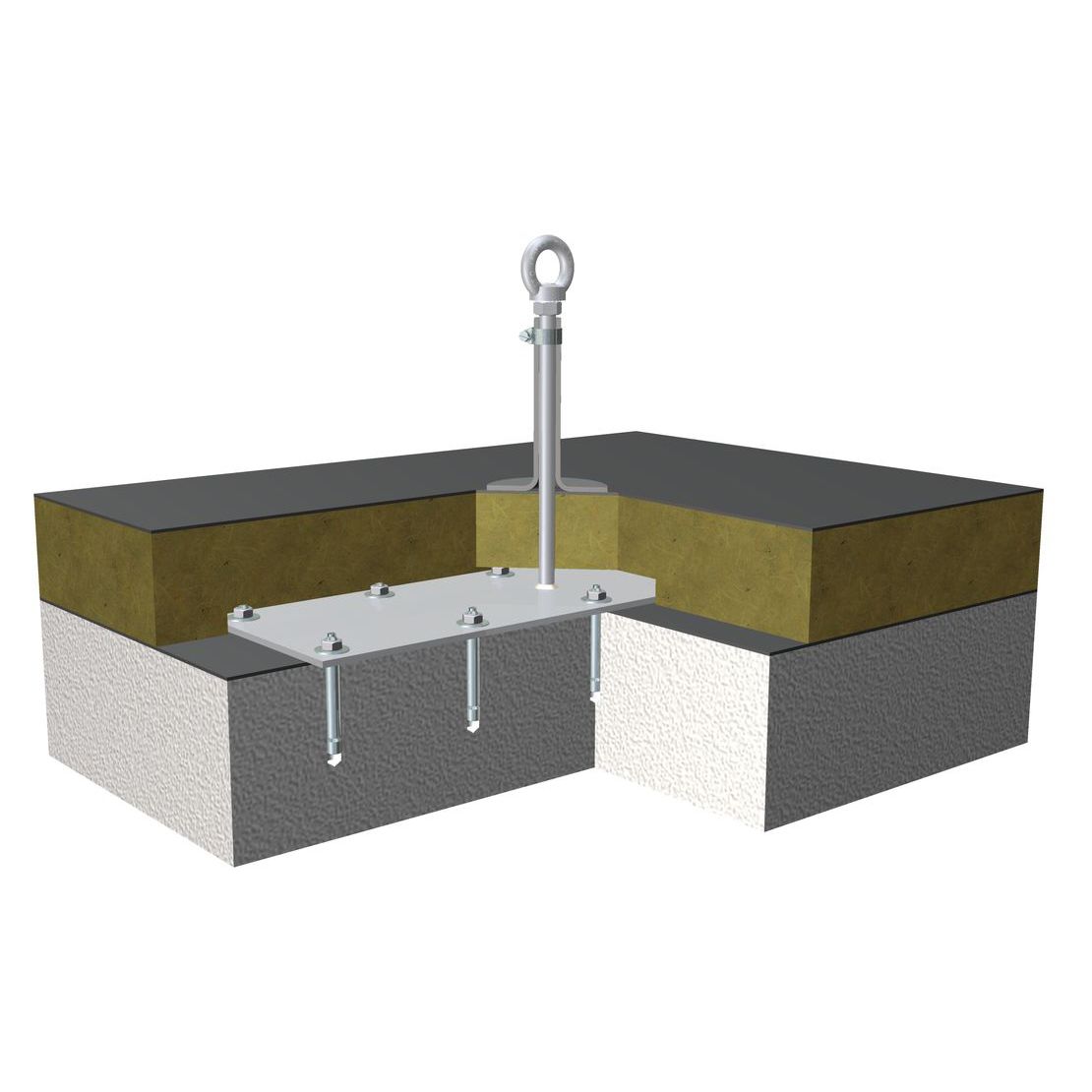 Concrete fall arrest anchor - ASP EV 11 - ST QUADRAT Fall Protection SA