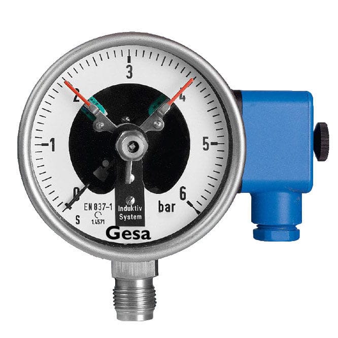 Pressure gauge with electrical contact - M0306C series - GESA ...