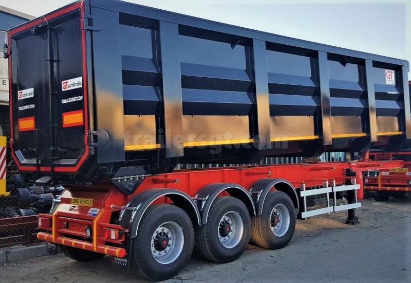 Dump semi-trailer - Gt Semi Trailers - for scrap metal / 3-axle / 4-axle