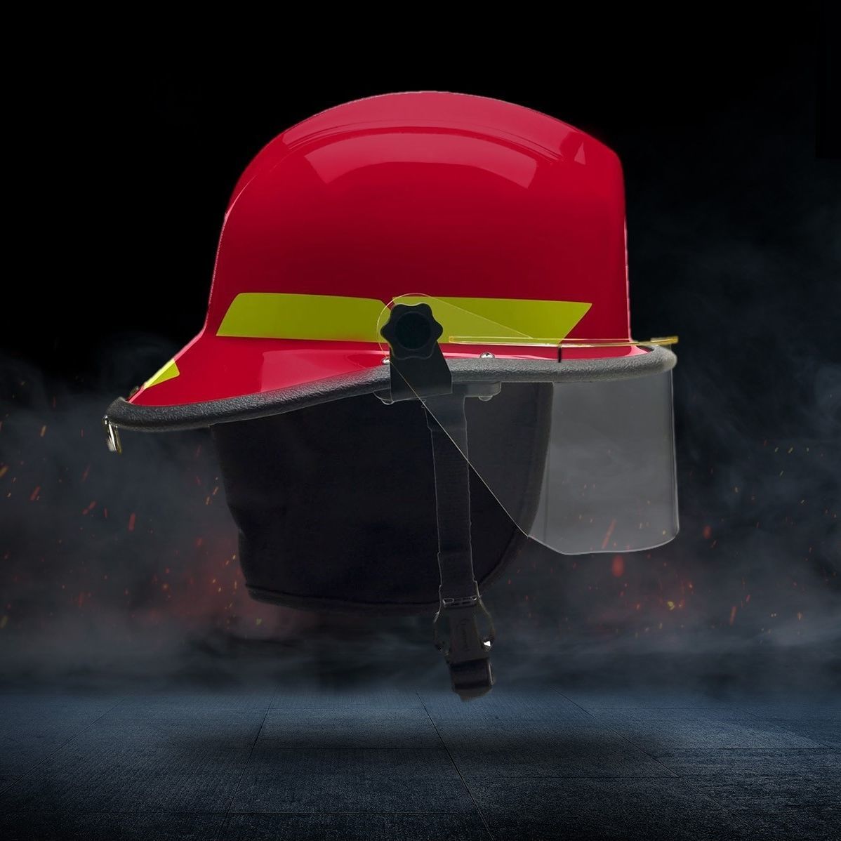 Firefighter helmet - LTX - naffco - yellow / red / black