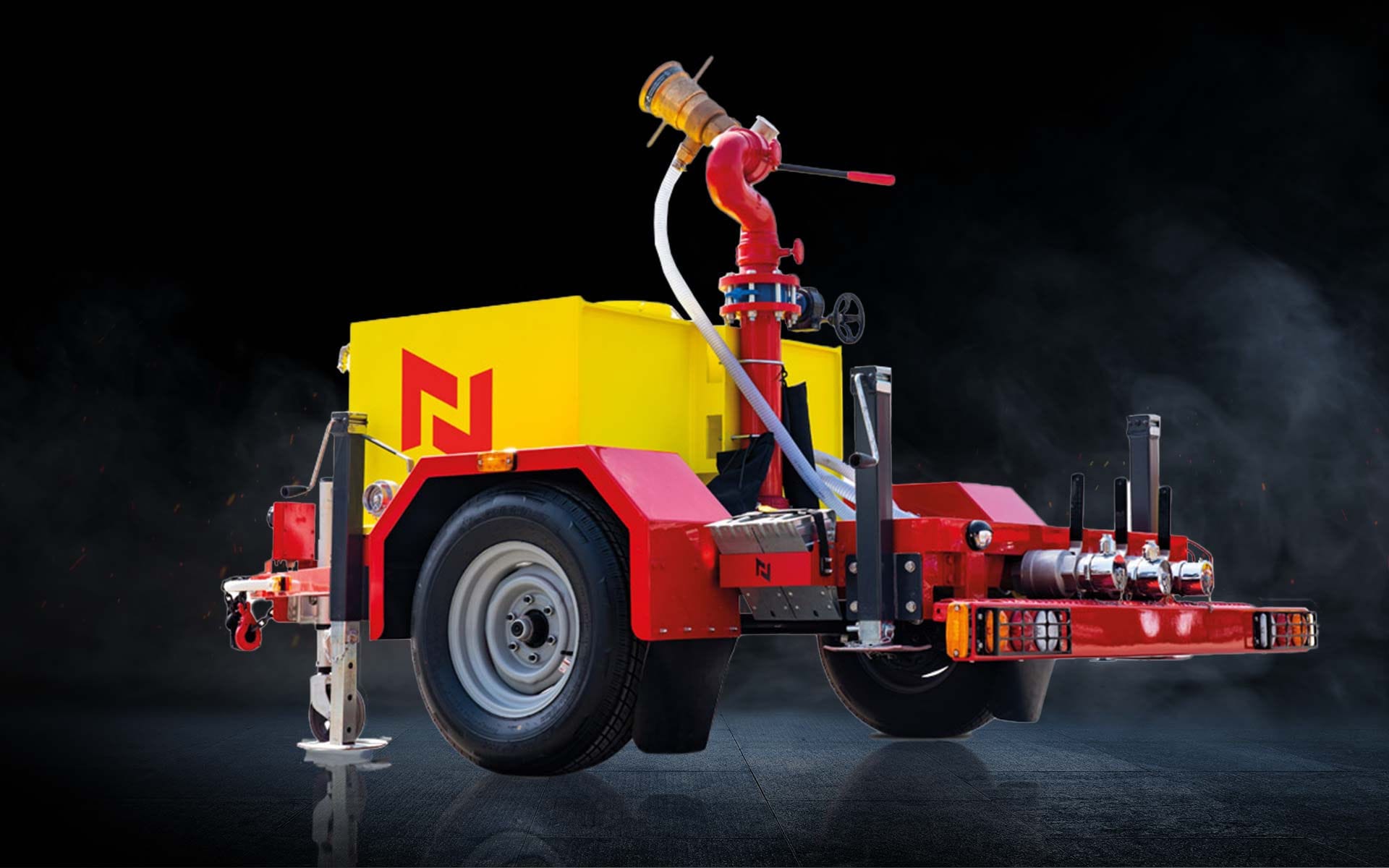 Self-tracking trailer - NFFT - naffco - for water tanks / single-axle ...