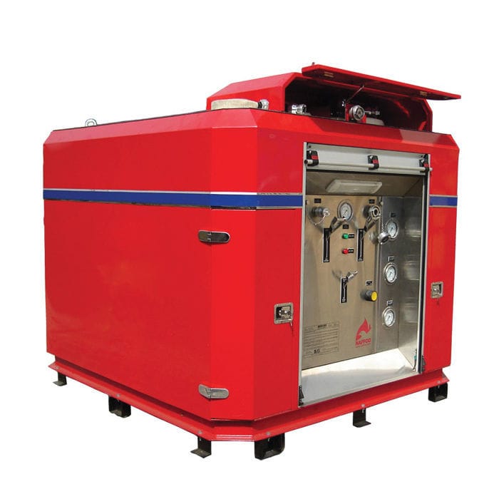 Fixed fire extinguisher - naffco - foam