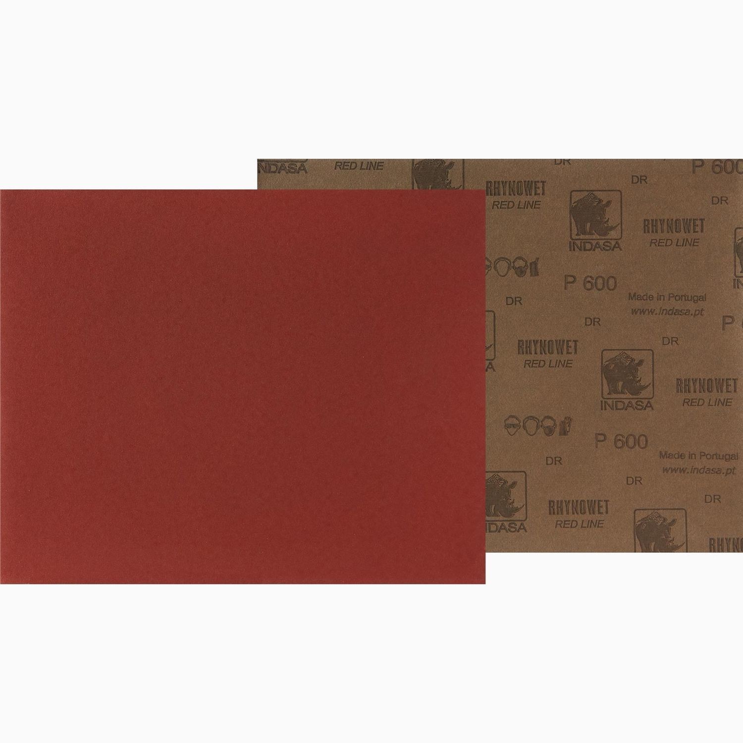 Aluminum oxide abrasive - RHYNOWET RED LINE - INDASA - paper / resin / wide