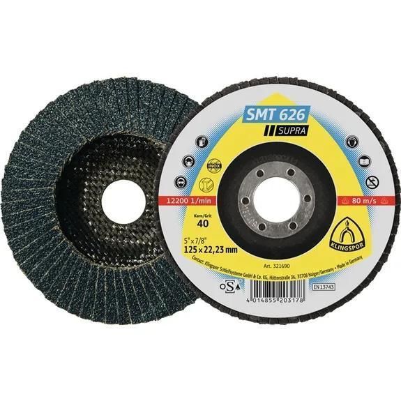 Stainless steel flap disc - SMT 626 Supra - KLINGSPOR - finishing