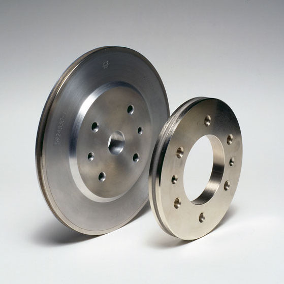 Surfacing wheel - ASAHI Diamond - peripheral / metal / for glass