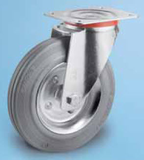 Swivel caster - WB L series - WICKE - base plate / zinc-coated steel ...