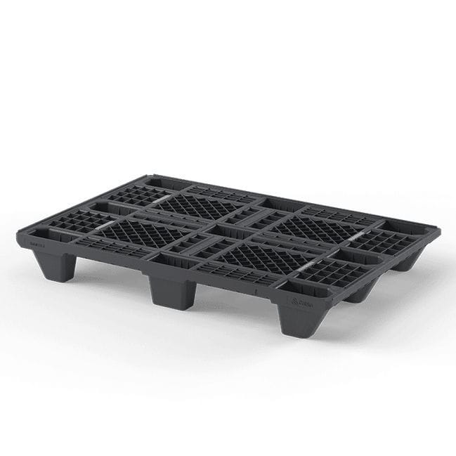 Recycled plastic pallet - Retail E5.3 (OD-9F) - Cabka - ISO / transport ...