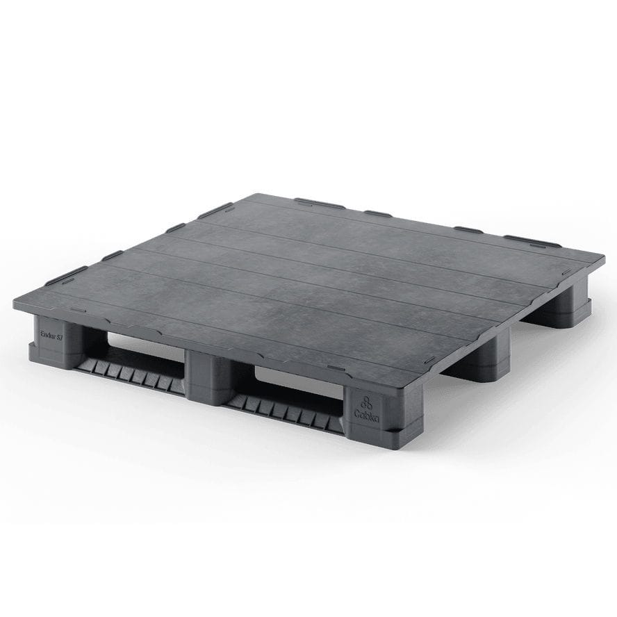Recycled plastic pallet - Endur S7 (CD-3R) - Cabka - ISO / transport ...