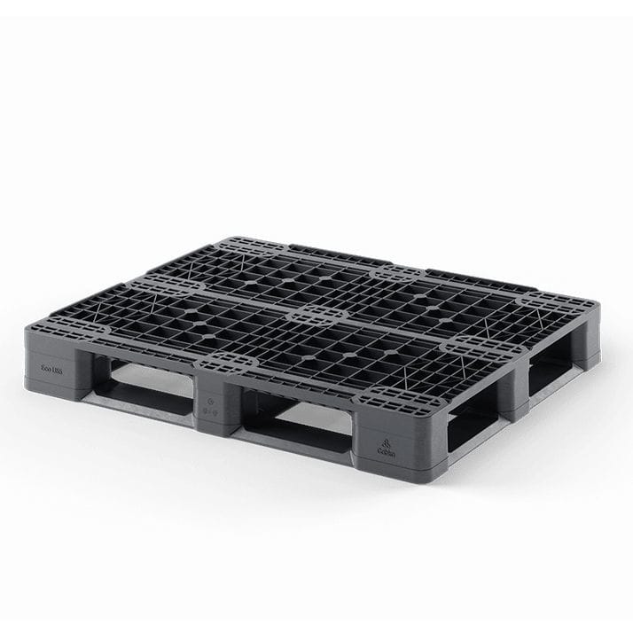 Recycled plastic pallet - Eco US5 (OD-6R) - Cabka - ISO / transport ...