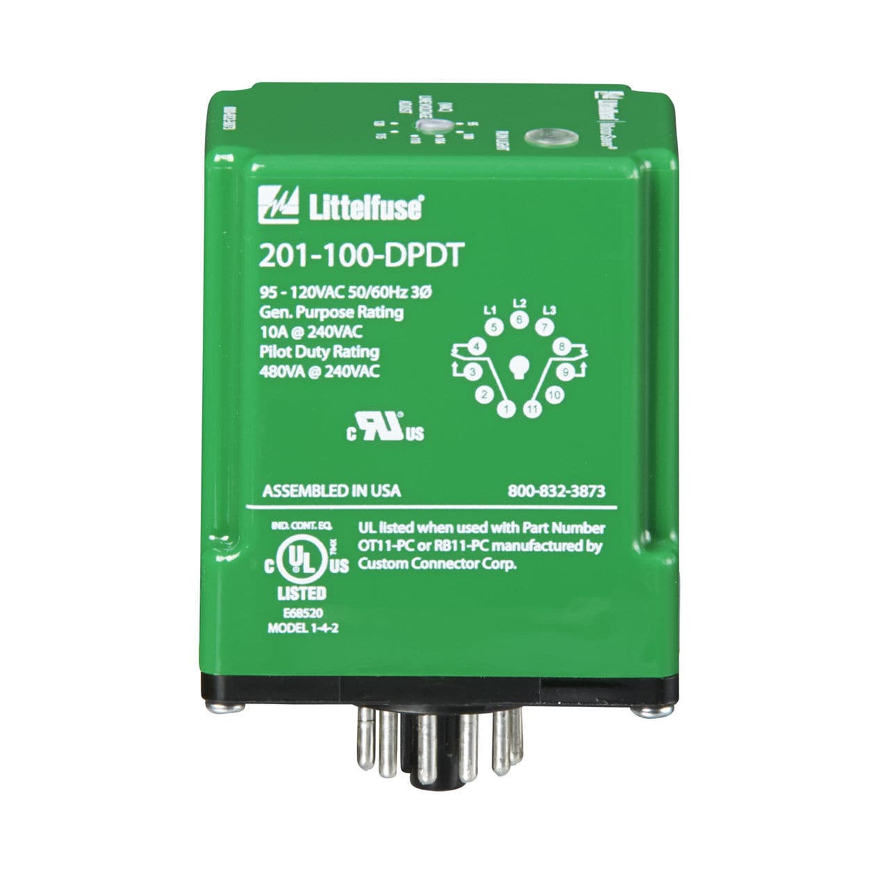 Voltage monitoring relay - 201-SP-DPDT series - Littelfuse - DPDT ...