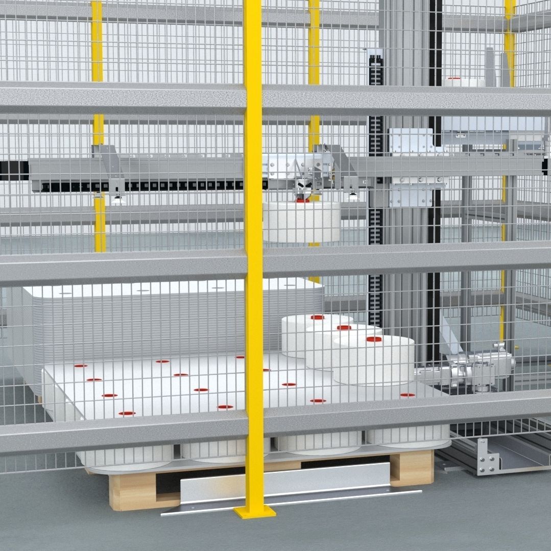 Robotic palletising system - SAURER SCHLAFHORST - for pallet / package ...