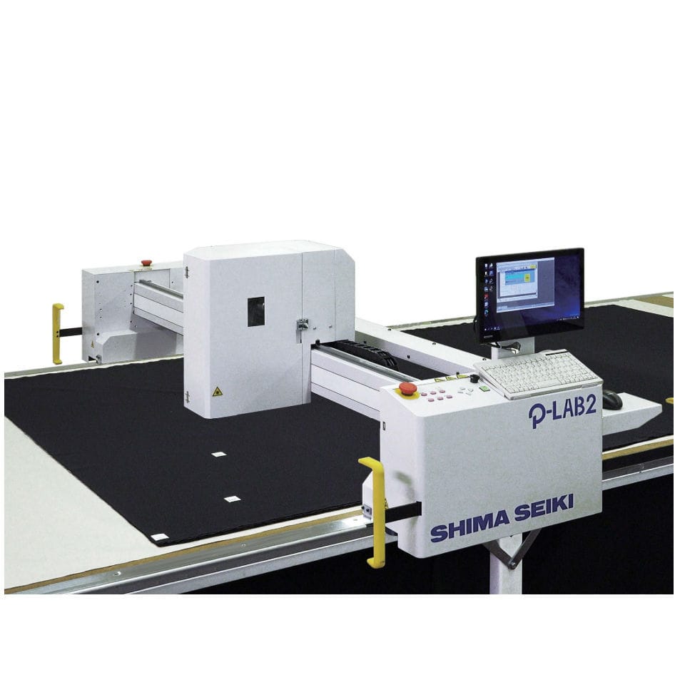 PLC-controlled labelling machine - P-LAB2 - SHIMA SEIKI - for textile ...