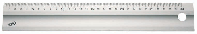 Aluminium ruler - 0453 - HELIOS-PREISSER - Flush ended