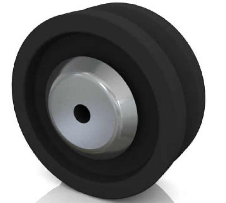 Wheel with solid tire - CV series - Darcor - rubber / for construction ...