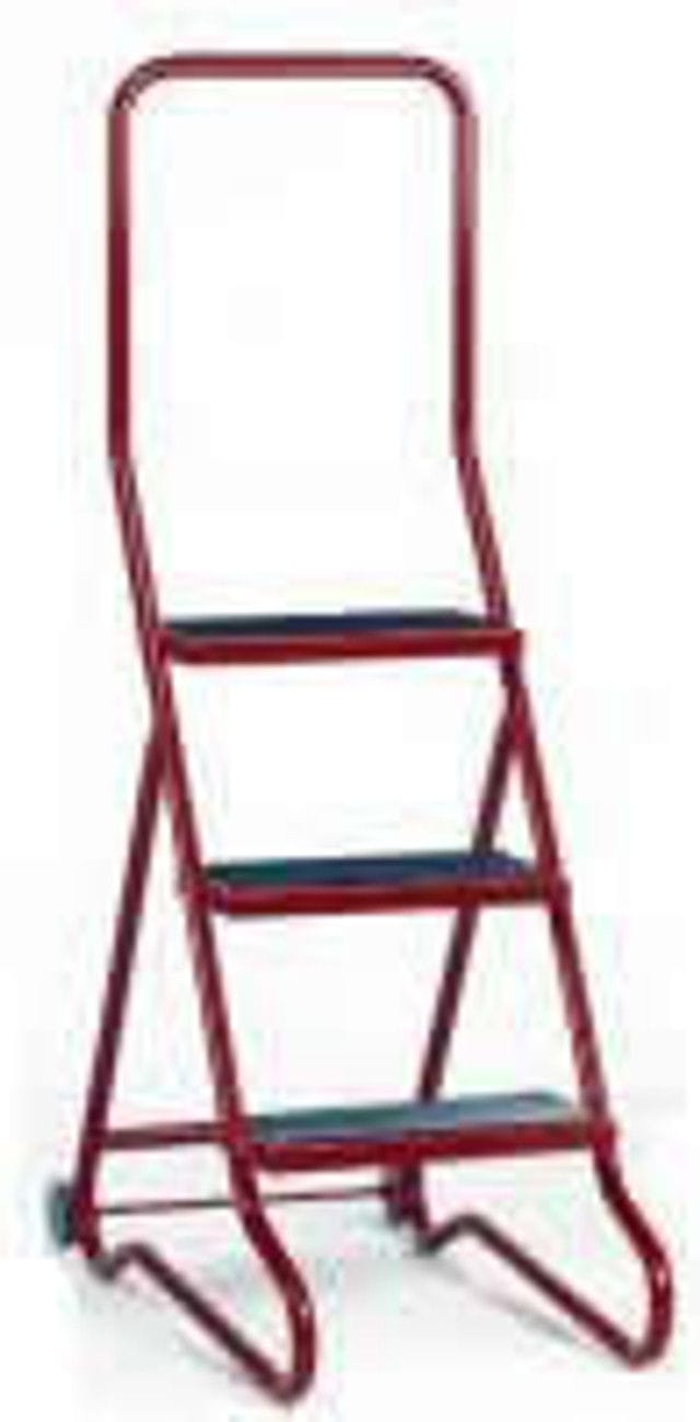 Mobile step ladder - HI-S029 - Handle-iT Ltd - steel / 3-step