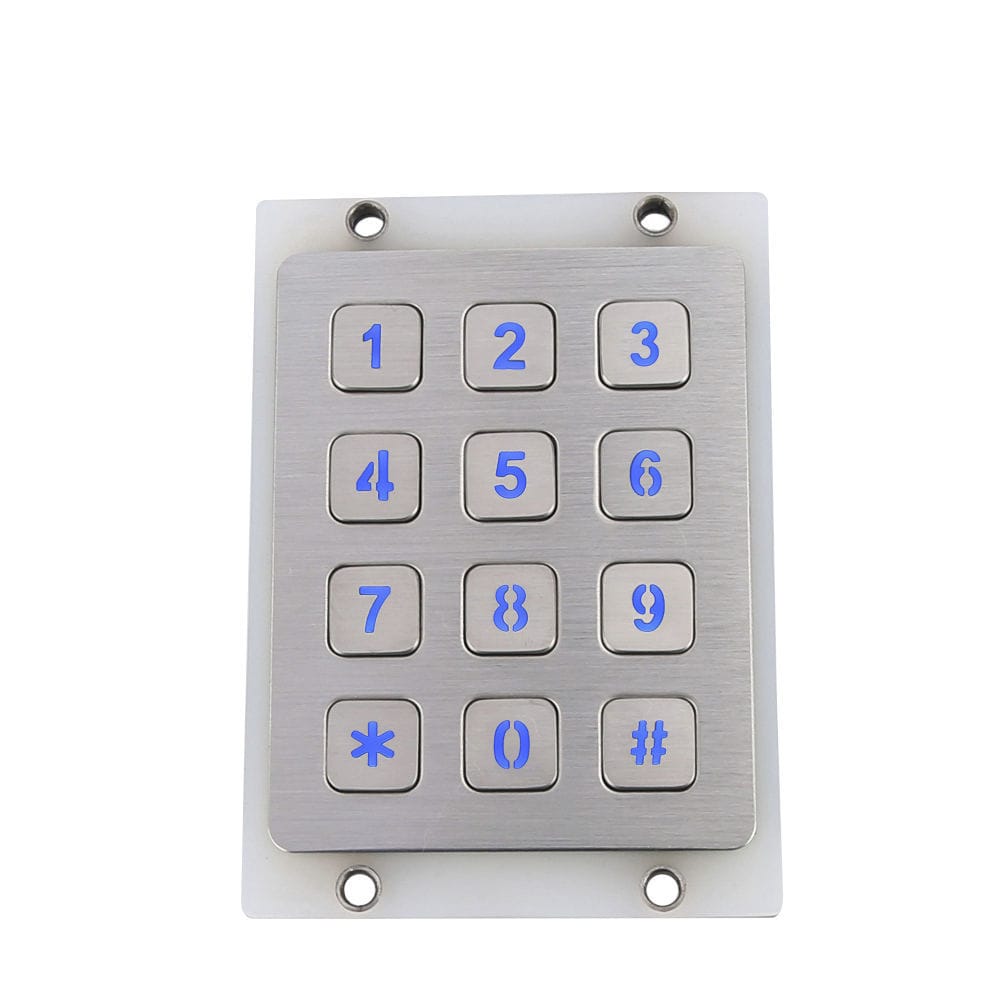 Brushed stainless steel keypad - CT-KPS01-12-RM-BL - NingBo ChenTe ...