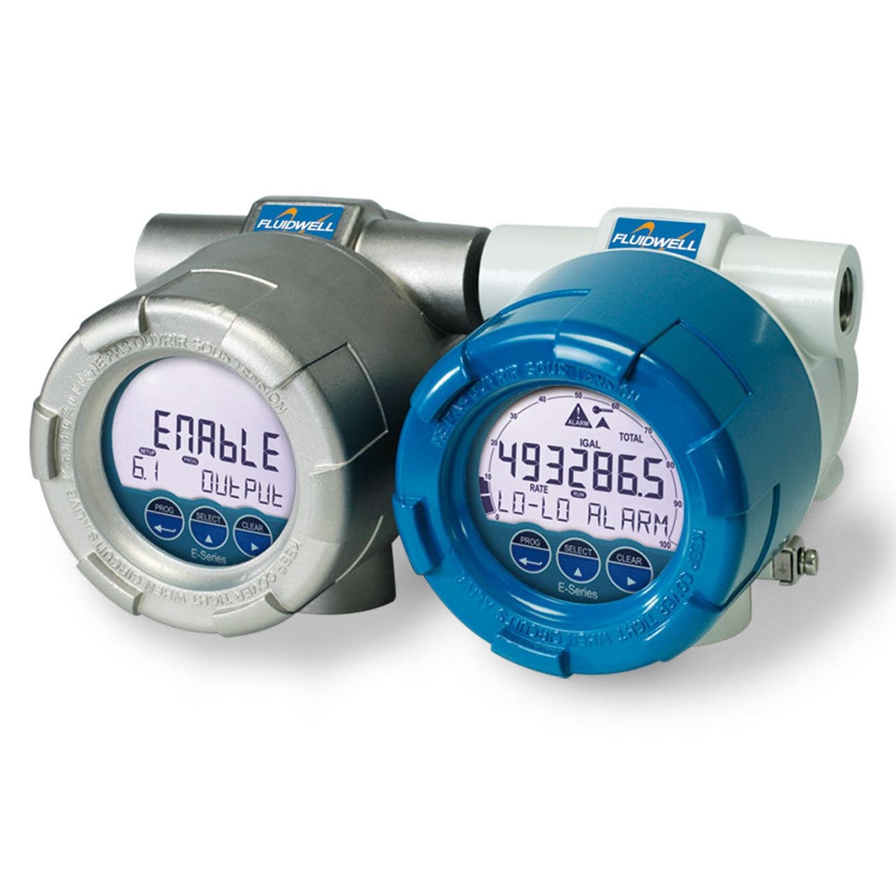 Flow indicator totalizer - E018 - Fluidwell bv - LCD display / 4-20 mA / analog output