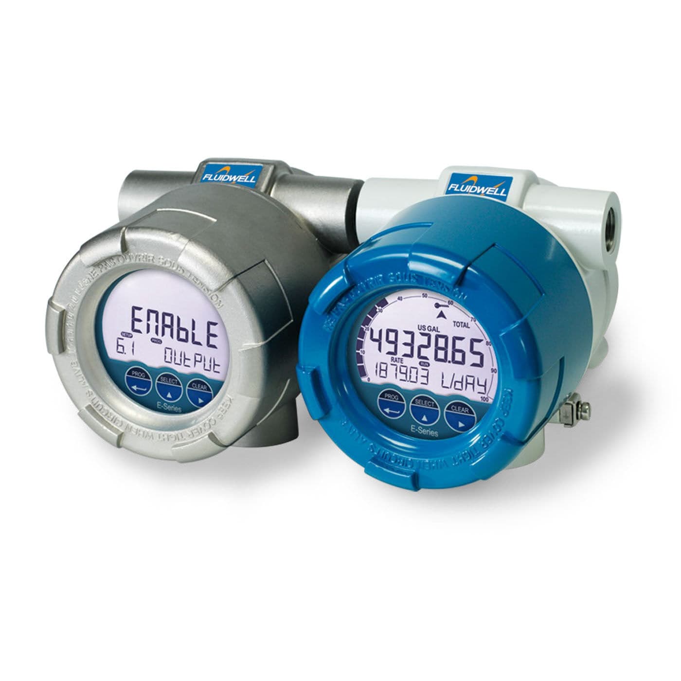 Flow indicator totalizer - E112 - Fluidwell bv - LCD display / panel ...