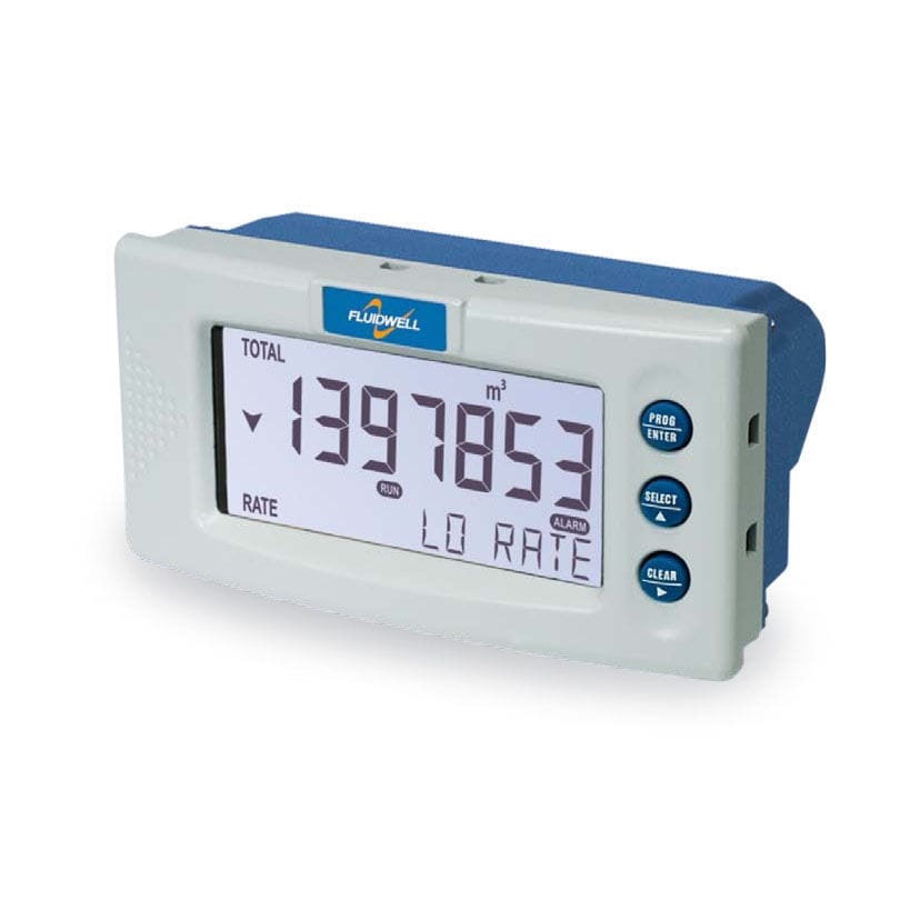 Rate indicator totalizer - D013 - Fluidwell bv - flow / ambient temperature / LCD display