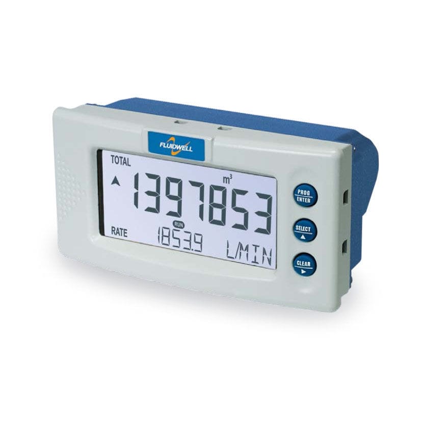 Rate indicator totalizer - D016 - Fluidwell bv - flow / ambient temperature / LCD display