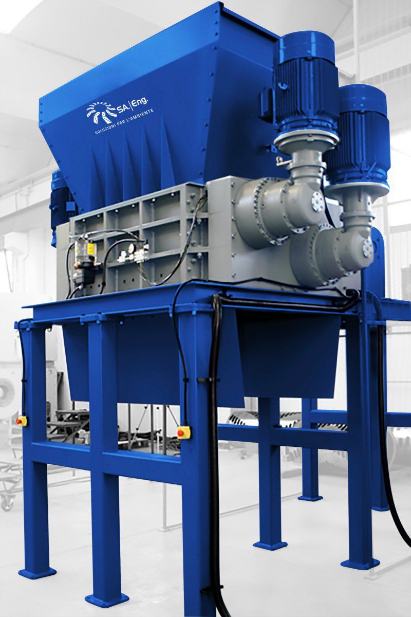 Primary shredder - SA4 1300 - SA Eng - four-shaft / for wood / for waste