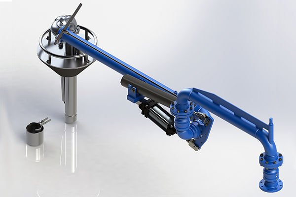 Fluid transfer loading arm - LA130V series - Zipfluid srl - top-loader