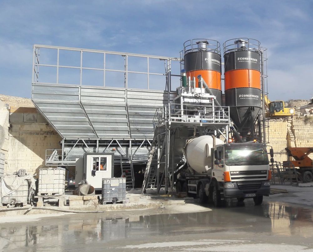 Stationary concrete batching plant - Drymix-100 - CONSTMACH Concrete ...