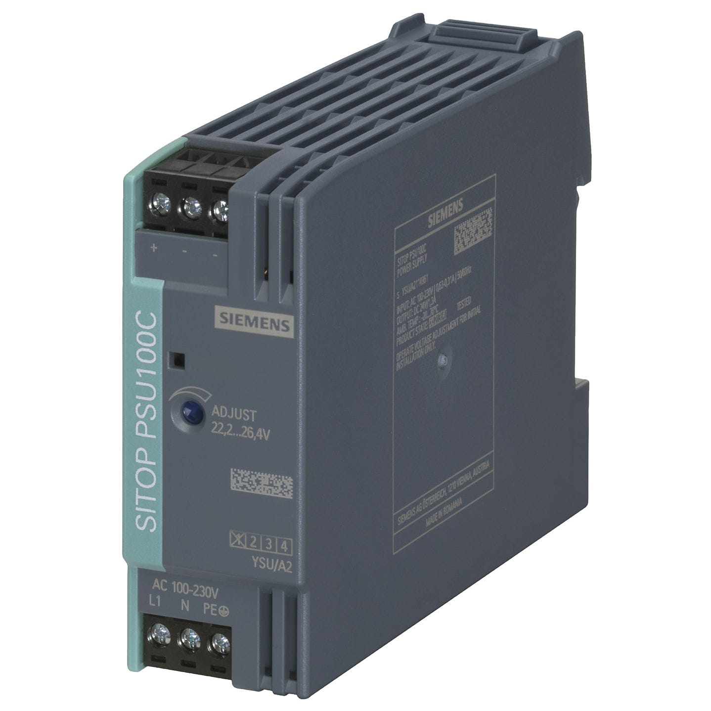 DIN rail power supply - SITOP PSU100C - Siemens Power Supplies - AC/DC ...