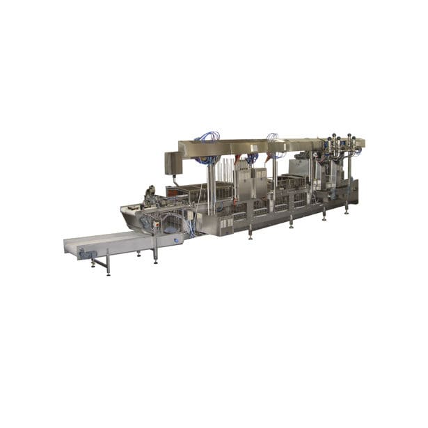 Tray filling line - B.S. SRL - for food / PLC-controlled