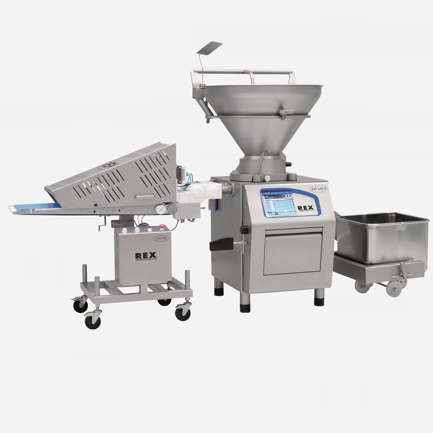 Minced meat block meat forming machine - UFM 300-8 - REX-Technologie ...