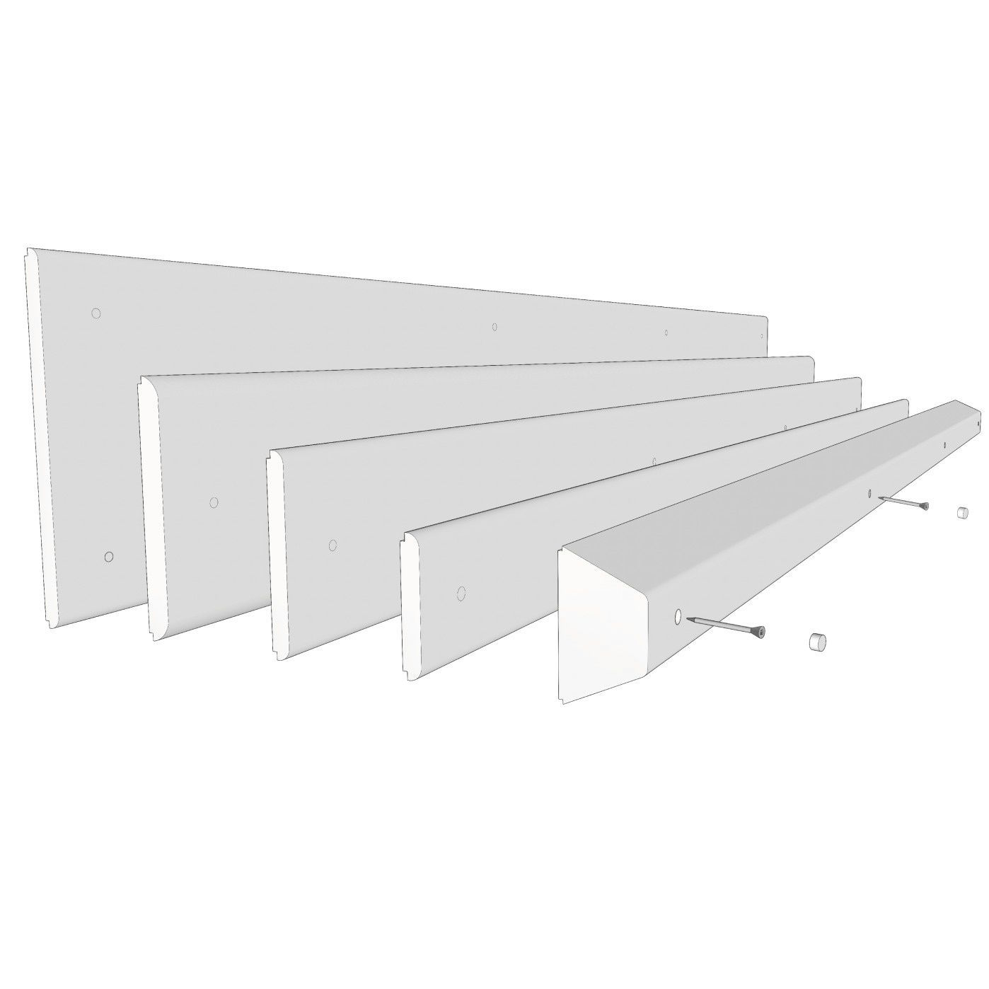 Polyethylene wall protection - B-Hygienic BVBA - white / screw-in
